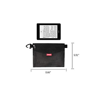 pack all Water-Resistant Material Zipper Pouch, Mesh Zipper Bags for Storage, Travel, Office (Black, Small)