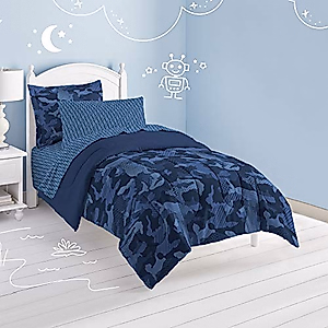 dream FACTORY Geo Camo Army Comforter Set, Full, Blue