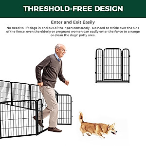 FXW Homeplus Dog Playpen Designed for Indoor Use, 24" Height for Puppy and Small Dogs, Black│Patented