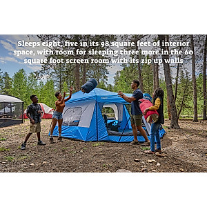 Wenzel 8 Person Klondike Tent, Blue