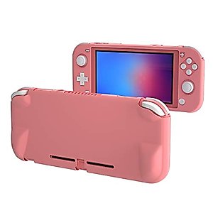 ECHZOVE Comfort Grip Case for Nintendo Switch lite, Protective Hard Case for Nintendo Switch lite Coral