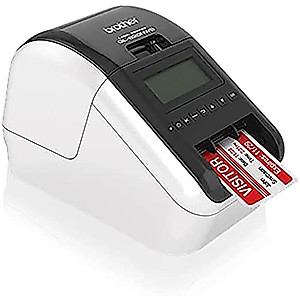 Brother QL-820NWB Professional Ultra Flexible Label Printer - Ethernet, Bluetooth, Wireless, USB Connectivity - 110 Labels Per Minute, 300 x 600 dpi, Backlit Monochrome LCD Display, Auto Cut