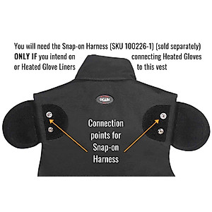 GEARS Gen-X3 Heated Vest Liner + Single Switch Cord COMBO | For Outdoor Powersports, Motorcycle, Snowmobile, and ATV (36)