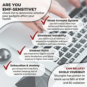 Karelian Heritage Non-Polished Round Shungite Sticker 20 mm (0,8 inches) | Shungite Protection Plate | Total Shield Shungite Sticker with Carbon Fullerenes | Authentic Shungite for Cell Phone FRE11