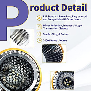 Reptile Heat Lamp,UVA UVB Reptile Light,Double-Head Turtle Light with 360° Rotatable Hose and Clamp,Full Spectrum LED UVB Sun Lamp and Two 50W Bulbs Suitable for Bearded Dragon,Turtle,Lizard,Snake