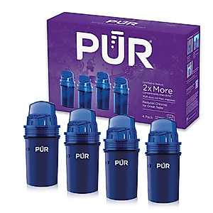 PUR Water Pitcher Replacement Filter (Pack of 4), Blue – Compatible with all PUR Pitcher and Dispenser Filtration Systems, PPF900Z