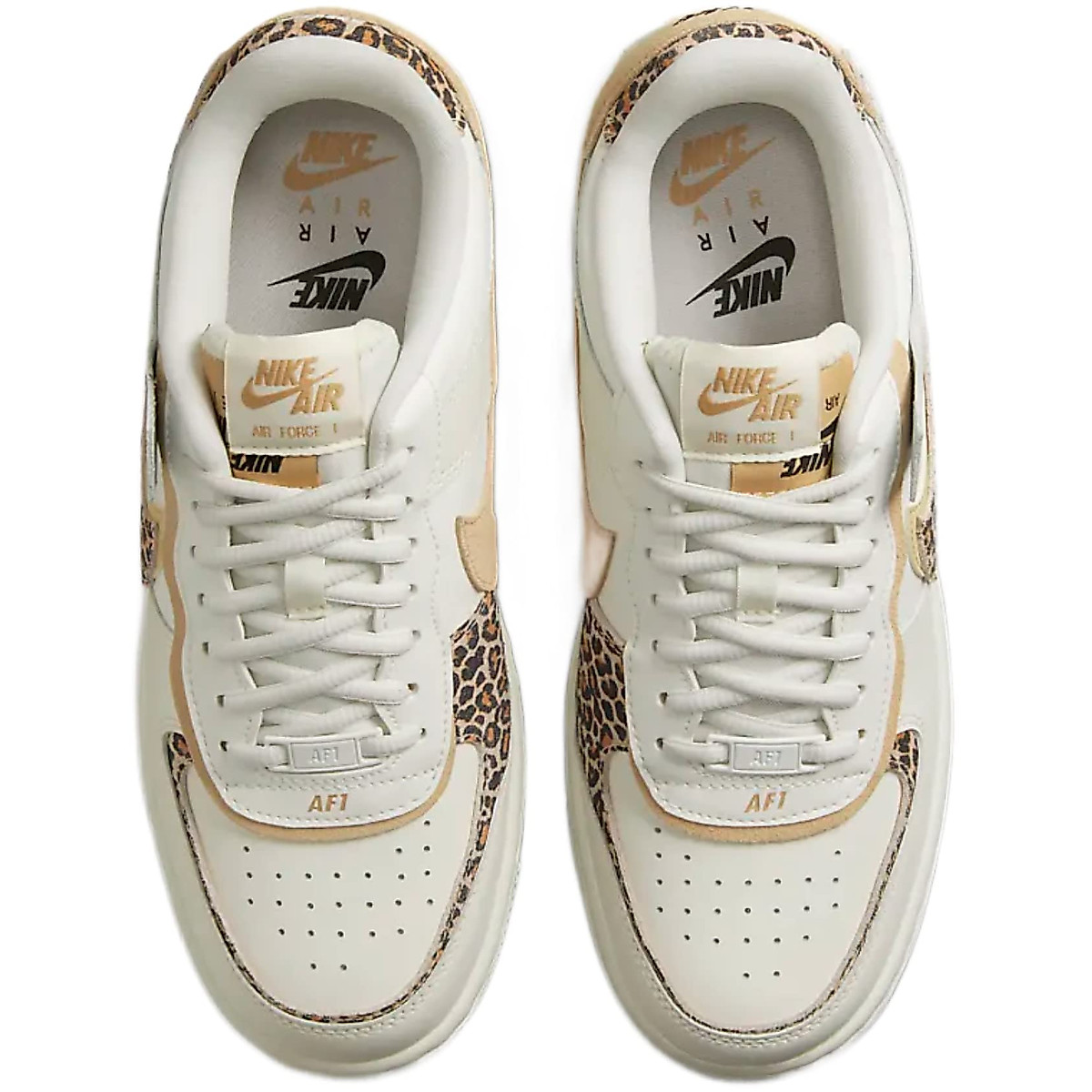 Nike Women's Air Force 1 shoe, Sail/Multi-color-sesame-black, 7.5