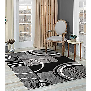 GLORY RUGS Area Rug Modern 8x10 Grey Soft Hand Carved Contemporary Floor Carpet with Premium Fluffy Texture for Indoor Living Dining Room and Bedroom Area