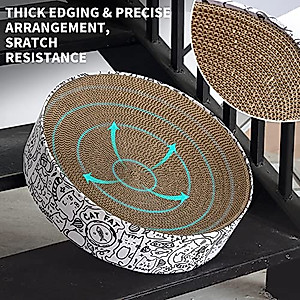 Cat Scratcher Cardboard 2in1 Round Cat Cardboard Bed Cat Scratch Pad Bowl for Indoor Cats Corrugated Lounge Bed&Furniture Protector &Training Toy XL