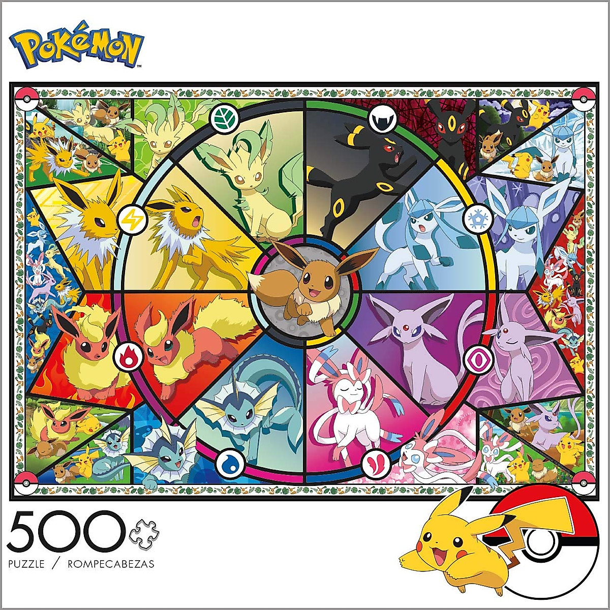 Buffalo Games - Pokémon - Eevee's Stained Glass - 500 Piece Jigsaw Puzzle
