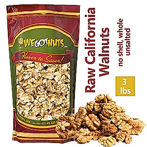 Three Pounds Of California Light Walnuts, 100% Natural, NO PPO, No Preservatives,Shelled,Raw - We Got Nuts