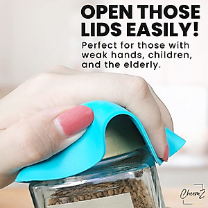 CheemZ ALL NEW 8pcs Macaron Colours Series Silicone Jar Gripper Pads - Jar Opener Gripper Pads for Easy Bottle Lid Opening - Non Slip and Colorful Jar Lid Openers - 4.9Inches