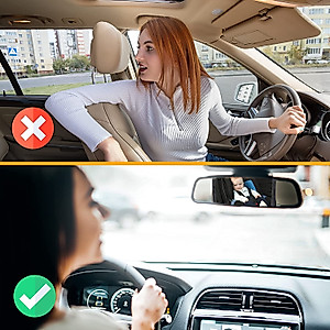 EcoNour Baby Car Mirror - 11.5 x 7.5 inches Safety Car Seat Mirror for Rear Facing Infant with 360 Degree Rotatable Shatterproof Baby Mirror for Car - Monitor Your Child using Car Baby Mirror