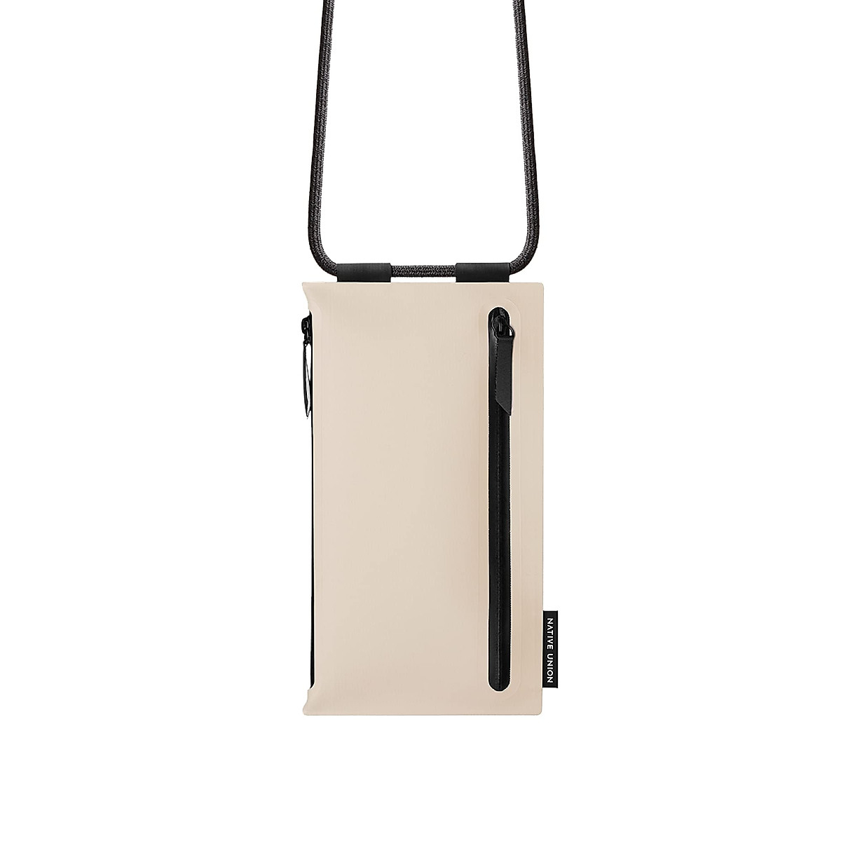 Native Union Sling Tech Carrier – Water-Repellent Adjustable Crossbody Pouch for Phone & Essentials, Stores Cards, Cash, Keys & More – 2 Zippered Compartments with Light Protection (Sand)