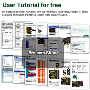 KEYESTUDIO 45 Sensors Starter Kit for BBC Microbit V2.2 V2 V1.5 (Without Micro:bit), Sensor Breakout Board, i2c LCD, OLED Display, 5v Relay with Tutorials 57 Courses Coding for Teens Adults