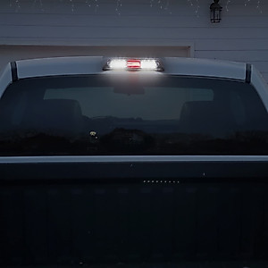 Partsam Led 3rd Brake Light Replacement for Ford F150 09-14 2009 2010 2011 2012 2013 2014 LED Third Brake Light Clear Rear Cab Roof High Center Mount Brake Stop Tail Cargo Light Lamp(Chrome Housing)