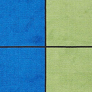 KidCarpet.com Blocks Seating Classroom Rug Multi with 24 Squares, 7'6" x 12' Rectangle