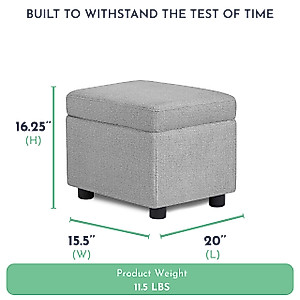 Evolur Aria Upholstered Plush Seating Swivel with Ottoman Greenguard Gold Certified Glider Chair for Modern Nursery, with Side Pockets, Tool-Free Assembly, Easy to Clean, Earl Grey