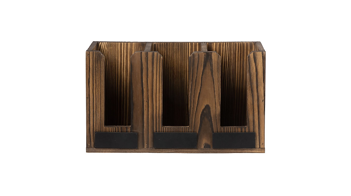 Rustic Wood Coffee Cup Caddy - Wall Mounted & Countertop Organizer