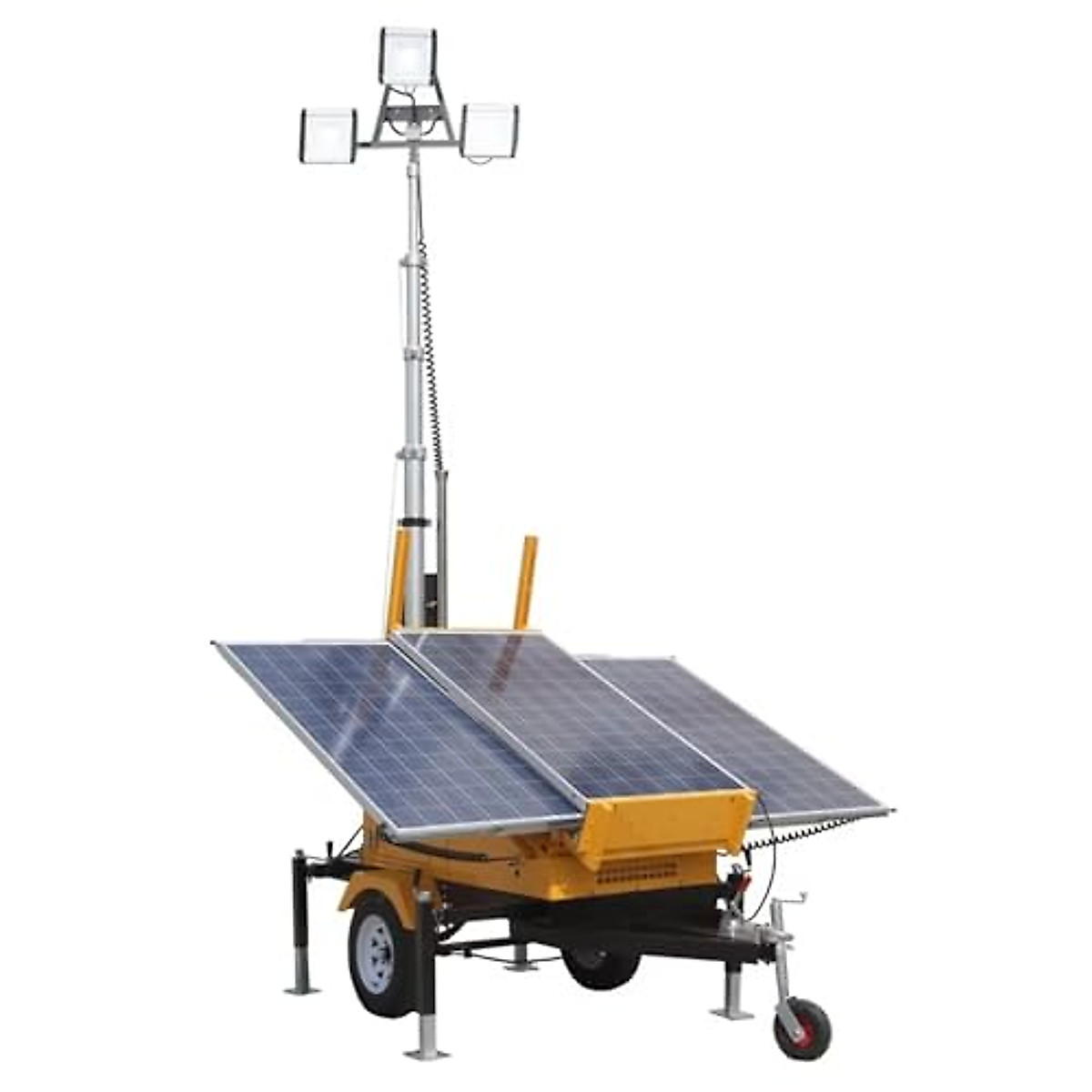 Mobile Lighting Tower with 4 Jack Supports Light Tower Hydraulic Lighting Tower with Diesel Engine