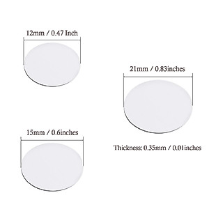 580 Pcs Self-Adhesive Screw Hole Stickers, 6-Table Self-Adhesive Screw Covers Caps Dustproof Sticker 12mm, 15mm, 21mm White