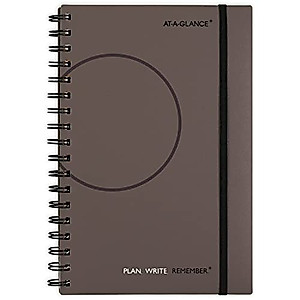 Planning Notebook by AT-A-GLANCE, Undated, 5-1/2" x 9", Small, Plan. Write. Remember, with Reference Calendars, Gray (70621030)