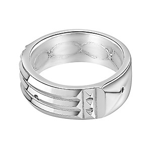 Atlantis Ring (Anillo Atlante) 970 Silver Shine/Plata 6mm Wide 2mm Thick (9)