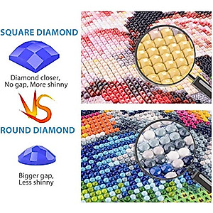 Full Drill Beautiful Guardian Angel Girl Square Diamond Painting by Number Kits for Praying Girl Adults Crystal Rhinestone Cross Stitch Beautiful Pictures for Wall Decor Gift 30x40cm/11.8x15.8inch