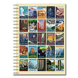 National Parks Poster Art of The WPAs, August 2022 – December 2023, Weekly Planner 2023, 5.75" x 8.25" Flexi-Cover Planner Calendar Schedule Organizer - 18 Months