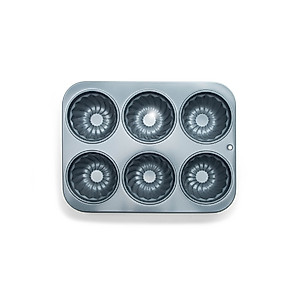 Fox Run Fluted Muffin Pan, 14 x 10.5 x 2 inches, Metallic