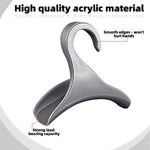 Maitys 18 Pcs Purse Hanger Hook Acrylic Bag Hanger Handbag Tote Bag Rack Holder Closet Organizer Storage for Backpacks Tote Holder Over The Closet Rod Hook for Storing Handbags Satchels (Gray)