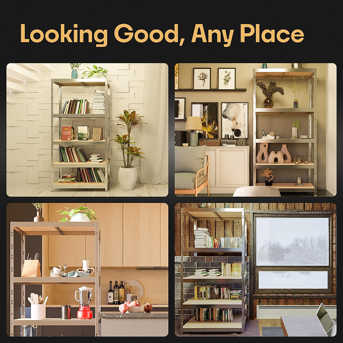 Metalkas Storage Shelves: 5 Storage Shelves Heavy Duty w/ 2,750 lb Total Load Capacity, 550 per Storage Shelf, 71x35x24 Perfect Solution for Your Storage Needs, Adjustable Shelving Unit