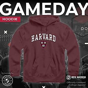 Campus ColorsCampus Colors Adult Arch & Logo Soft Style Gameday Hooded Sweatshirt (Harvard Crimson - Red, Large)