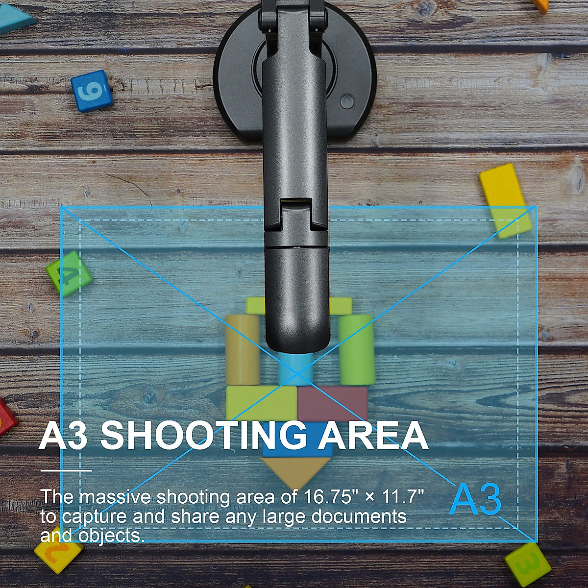 JOYUSING V500S 8MP HD USB Document Camera for Teachers with Light, Mac, Windows, Chromebook Compatible Excellent for Online Teaching, Distance Learning, Web Conferencing