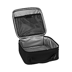 LEGO Lunch Bag, Durable and Insulated, with Mesh Pouch and Zip Compartment, Perfect for On-the-Go Meals, Black