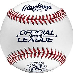 Rawlings | OFFICIAL LEAGUE Practice Baseballs | ROLB1X | Youth/14U | 6 Gallon Bucket | 30 Count