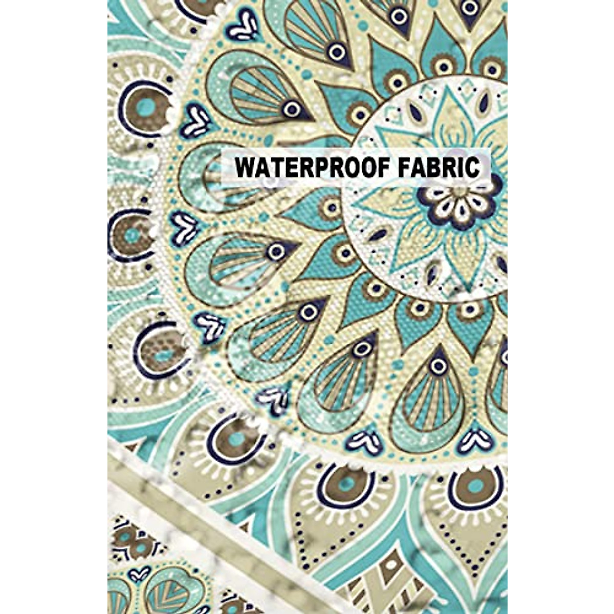 Outdoor Pillows Waterproof Pillow Covers Set of 2, Bohemian Mandala Tile Pattern Polyester Throw Pillow Covers Garden Cushion Case for Patio Funiture Sofa Decoration, 20x20inch, Boho