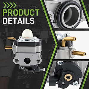 Carbbia 753-06258 Carburetor for Craftsman MTD 316.794011 Blower for Homelite UT33650 UT33650B for Cub Cadet CC148 Tiller for Ryobi RBC430SBSB Brush Cutter