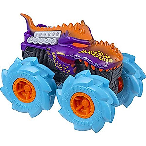 Hot Wheels Monster Trucks Twisted Tredz Creature Themed 1:43 Scale Flywheel Friction Motor Assorted Stylized Giant Wheels Power Over Terrain and Obstacles for Crashing and Smashing Action Kids