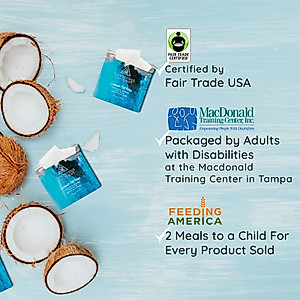 Conscious Coconut - Coconut Oil Facial Cleansing Wipes, On-the-go Makeup Remover from Virgin Coconut Oil, Individually Packed Organic Coconut Oil Wipes - For Face and Body (25 Count)