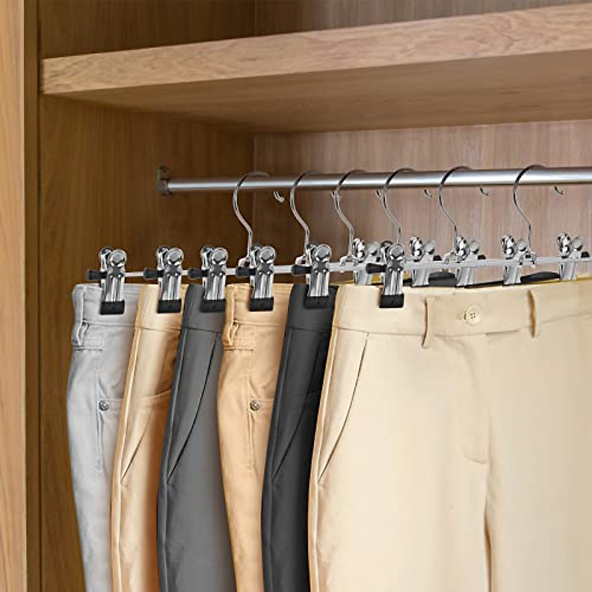 Pants Hangers with Clips 50Pack Skirt Hangers Clips Hangers (50Pack)