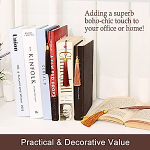 4 Pcs Wood Bookmarks for Women Men Teacher Book Lovers, Wooden Carving Book Mark Bookmark Box Set for Kid Birthday Prtesent Mothers Day Appreciation Gifts for Women Girls Readers