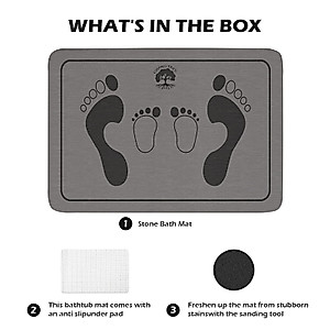 GIVINGTREE Smart Bidet Toilet with Wireless Remote Control+Stone Bath Mat