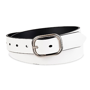 Dickies Women's Reversible Belt, Black/White, Small