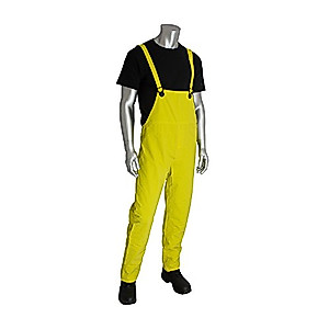 Xpose Safety Heavy Duty Yellow Rain Suit 3pc – .35mm PVC 48in Raincoat Jacket with Detachable Hood and Pants - Waterproof - Storm Weather, Raining, Fishing, Wet Work Conditions - XL