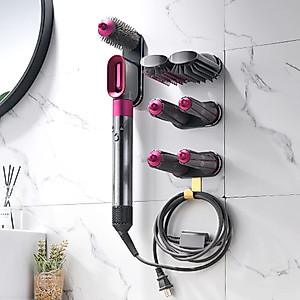 Luvitory Hair Iron Holder for Dyson Airwrap Styler, Metal Organizer Storage Rack, Curling Iron and Accessories Organizer Rack, Suitable for Home Bedroom Bathroom