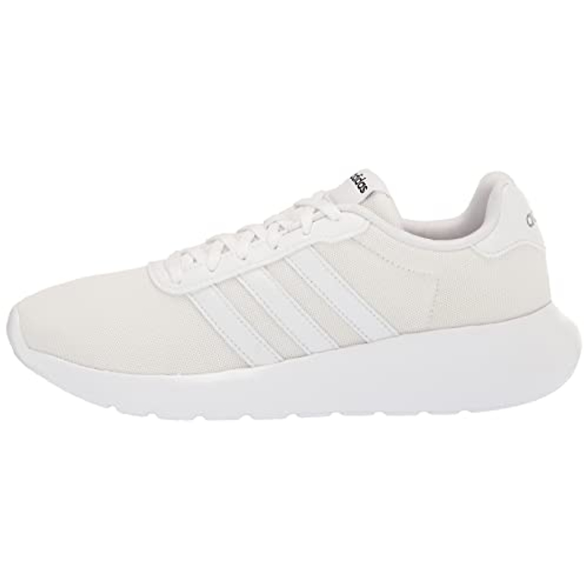 adidas Women's Lite Racer 3.0 Running Shoe, White/White/Grey Two, 8