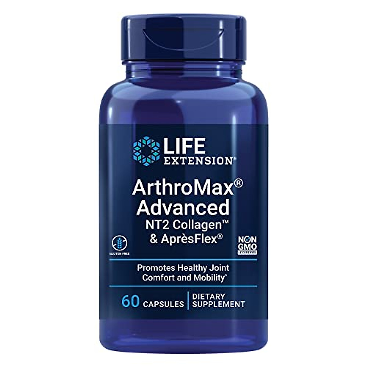 Life Extension ArthroMax Advanced with NT2 Collagen & AprèsFlex Capsules, Our Joint Health, Comfort & Mobility Formula, Non-GMO, Gluten-Free, 60 Count