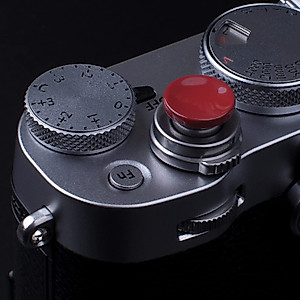 VKO Metal Soft Shutter Release Button,Delicate Camera Shutter Button Black Red Dark-red Gray 11mm Concave Surface(4 Pack)