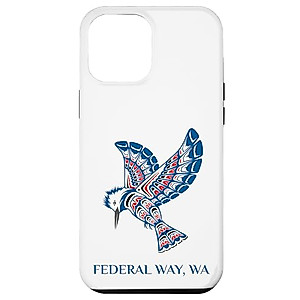 iPhone 14 Pro Max Federal Way Washington Kingfisher Native American Bird Gift Case